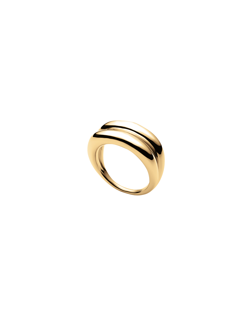 Gold Two Dunes Ring – Sapir Bachar